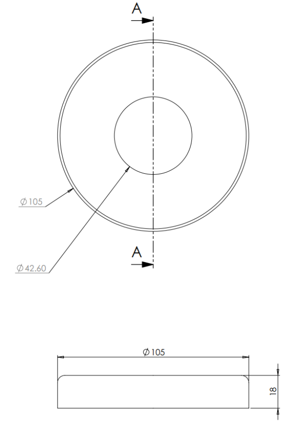 Round Base Plate Cover for 100mm Base Plates | Trade Balustrade - Glass ...
