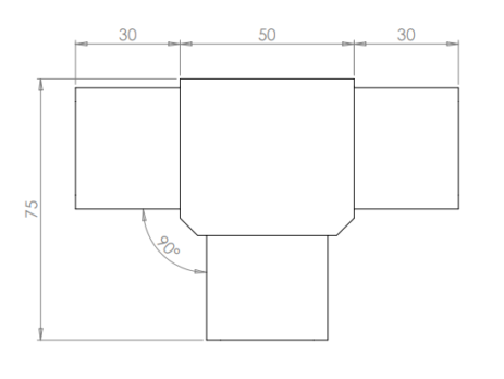 90 Degree "T" Piece Square Elbow | Product